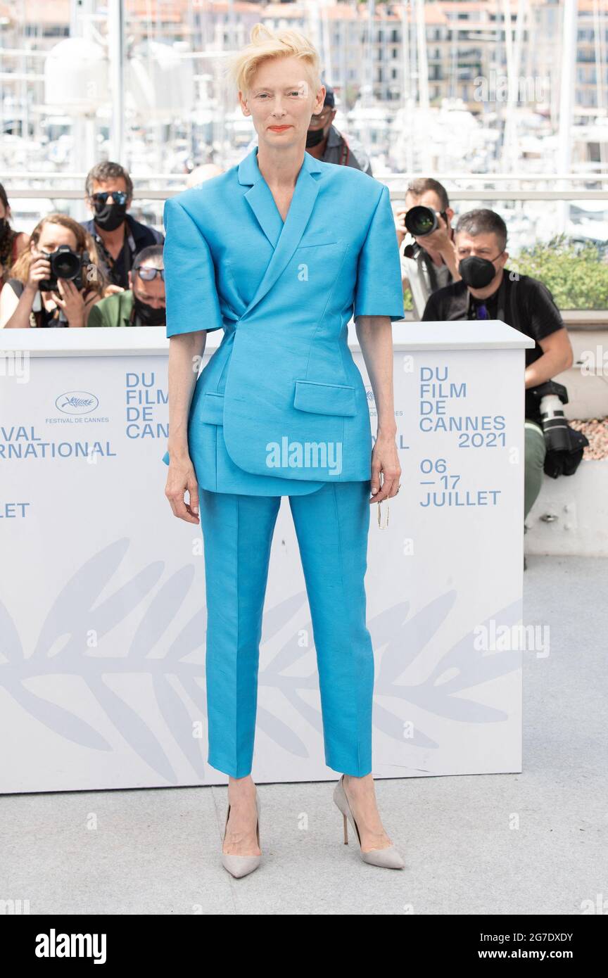 Tilda Swinton attends The French Dispatch photocall during the 74th ...