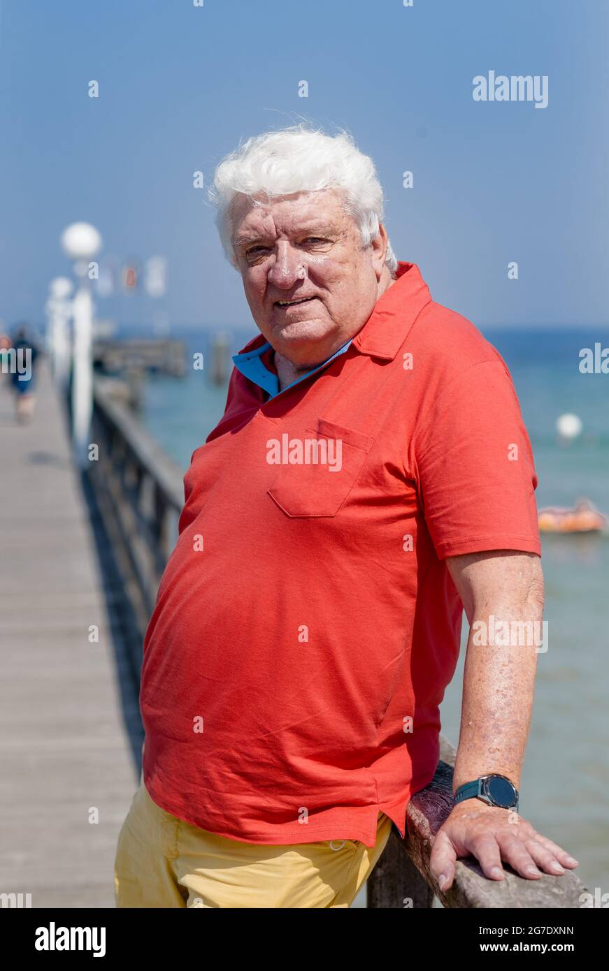 Scharbeutz, Germany. 18th June, 2021. Hans Meiser stands on the ...