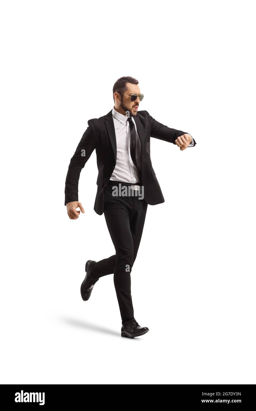 Running to work checking watch hi-res stock photography and images - Alamy