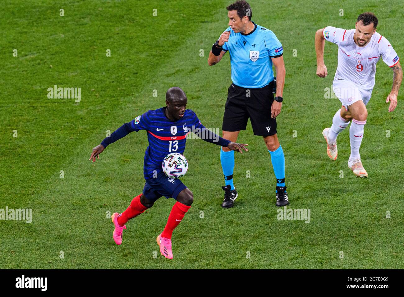 Bucharest, Romania - 28, June: N'golo Kant of France (L) in action ...