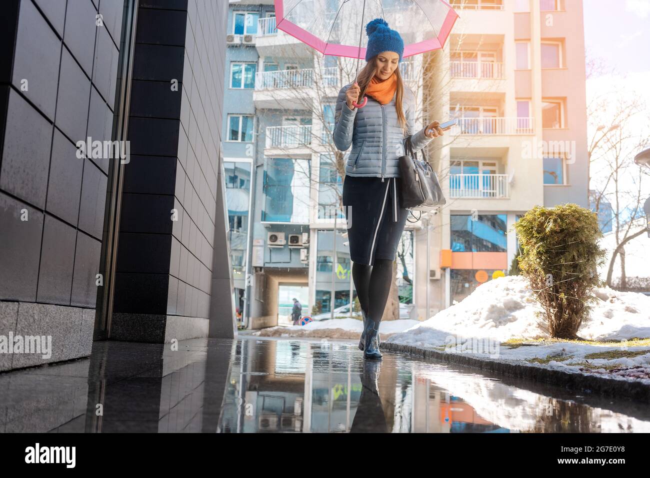 Walking through puddles hi-res stock photography and images - Alamy
