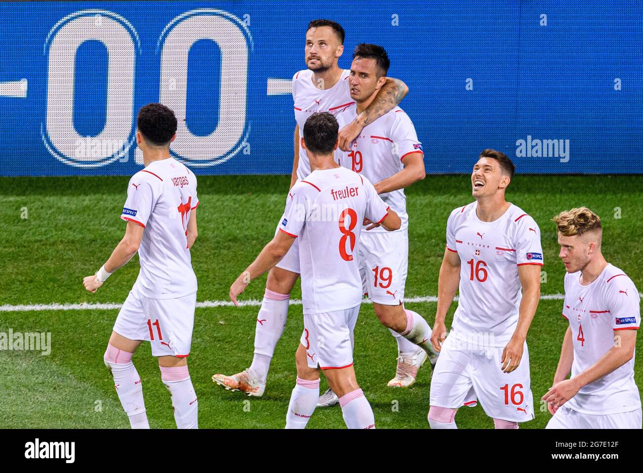 Bucharest, Romania - 28, June: Mario Gavranovic of Switzerland (C ...