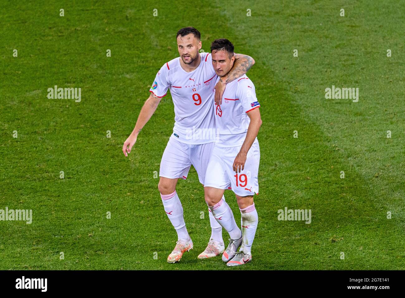 Bucharest, Romania - 28, June: Mario Gavranovic of Switzerland (R ...
