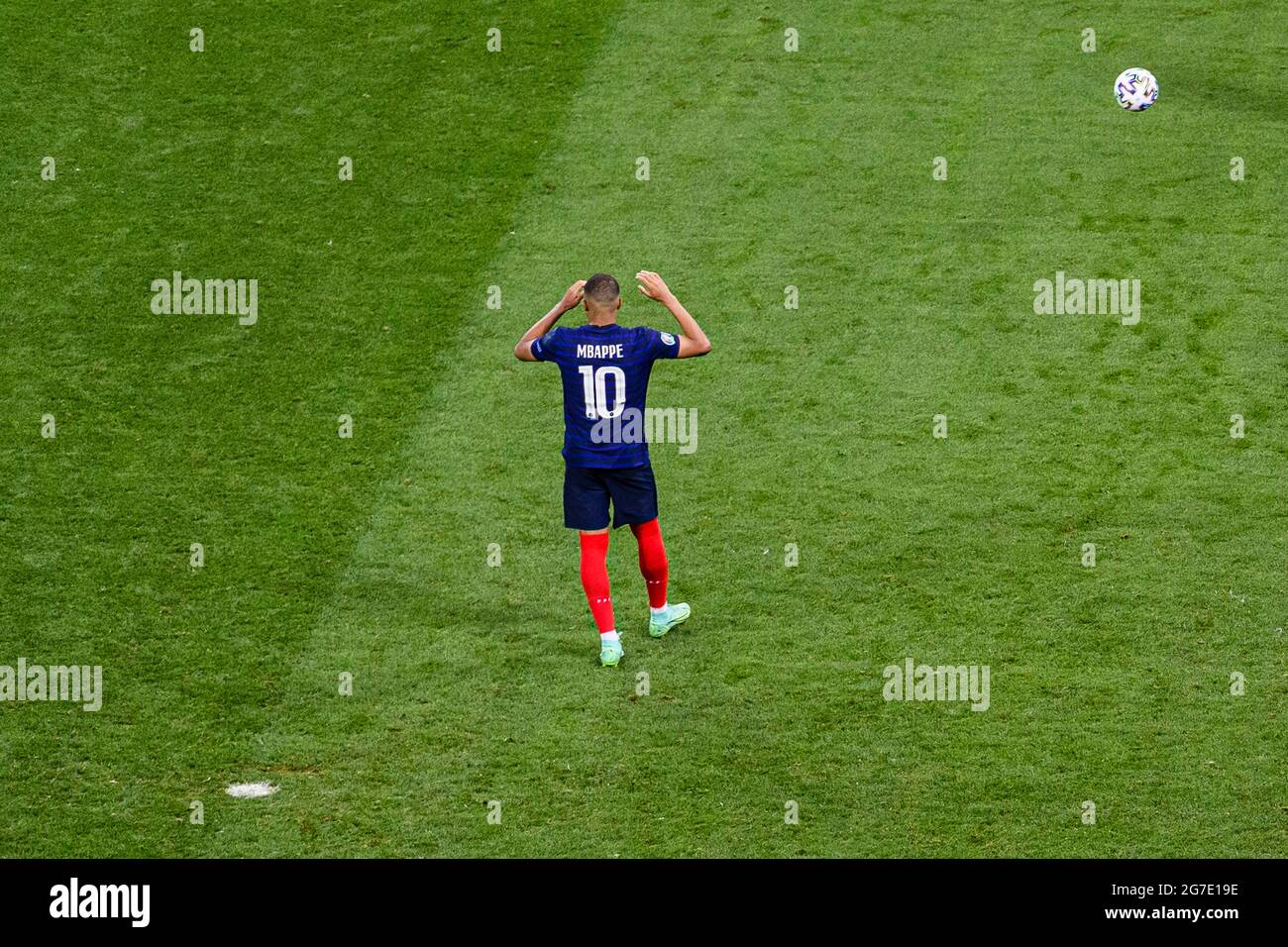 Bucharest, Romania - 28, June: Kylian Mbappe of France failures a free ...