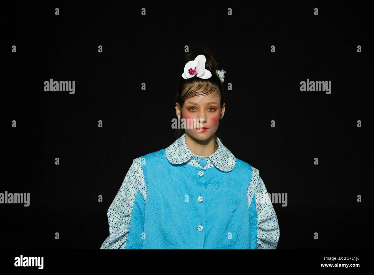 Roma - Models catwalk in Cinecittà Studios for AltaRoma 2021 Stock ...