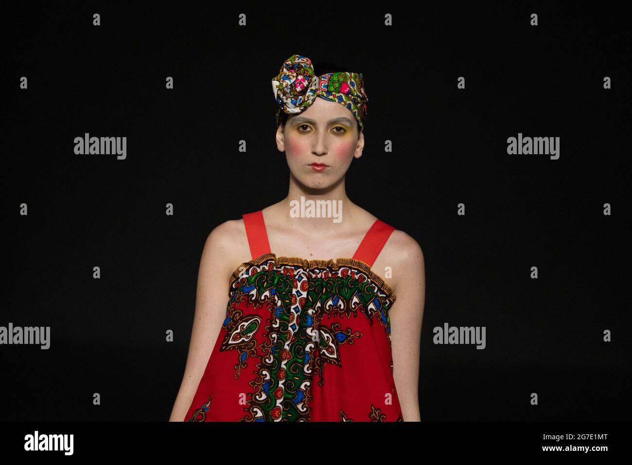 Roma - Models catwalk in Cinecittà Studios for AltaRoma 2021 Stock ...