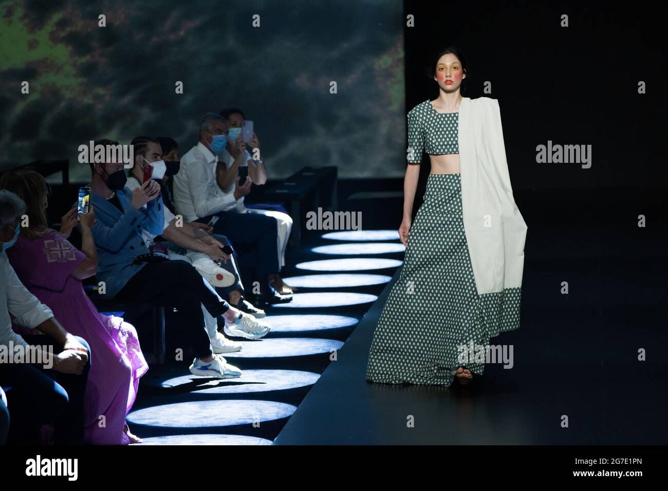 Roma - Models catwalk in Cinecittà Studios for AltaRoma 2021 Stock ...