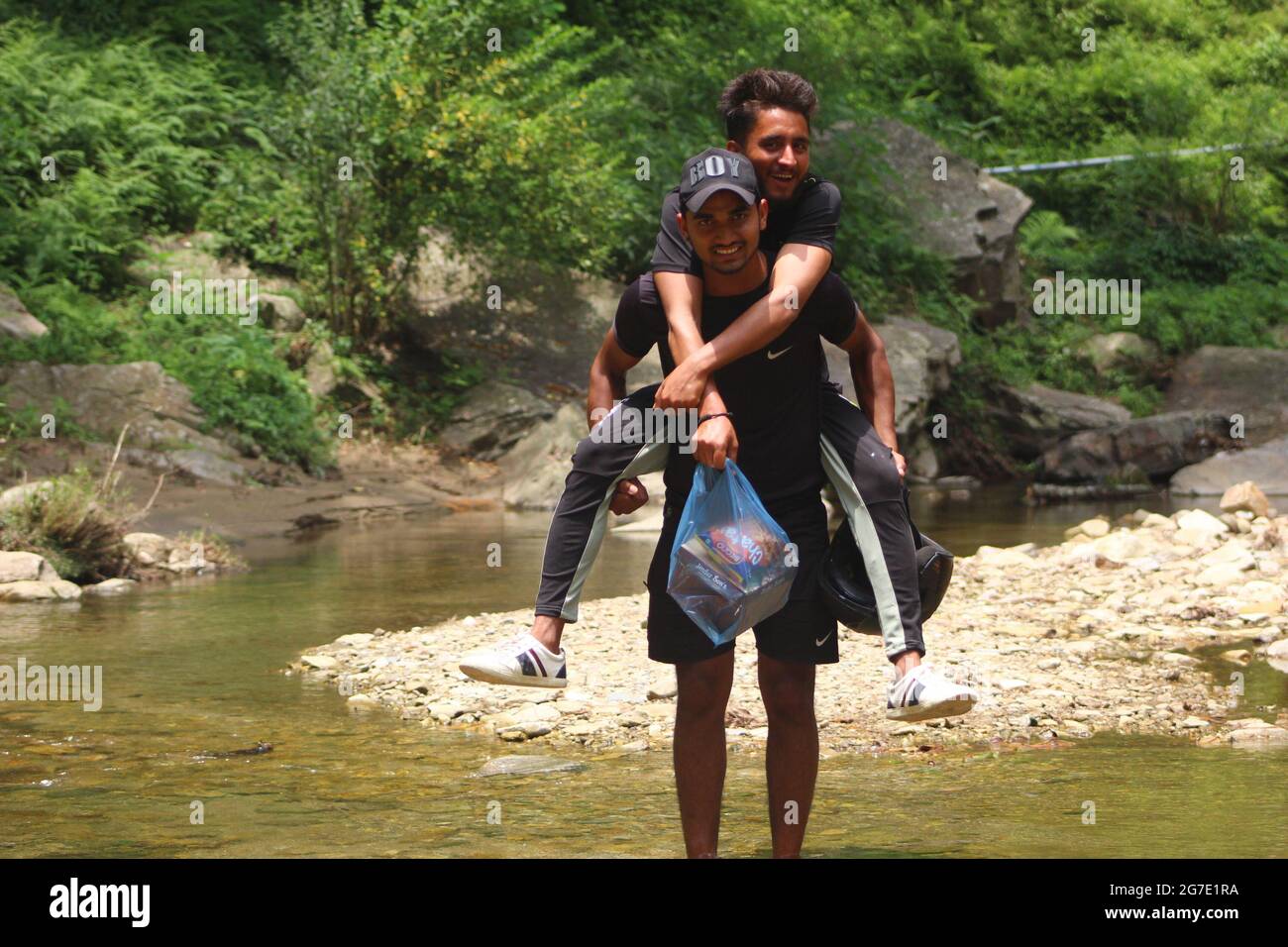 Fun river crossing hi-res stock photography and images - Alamy