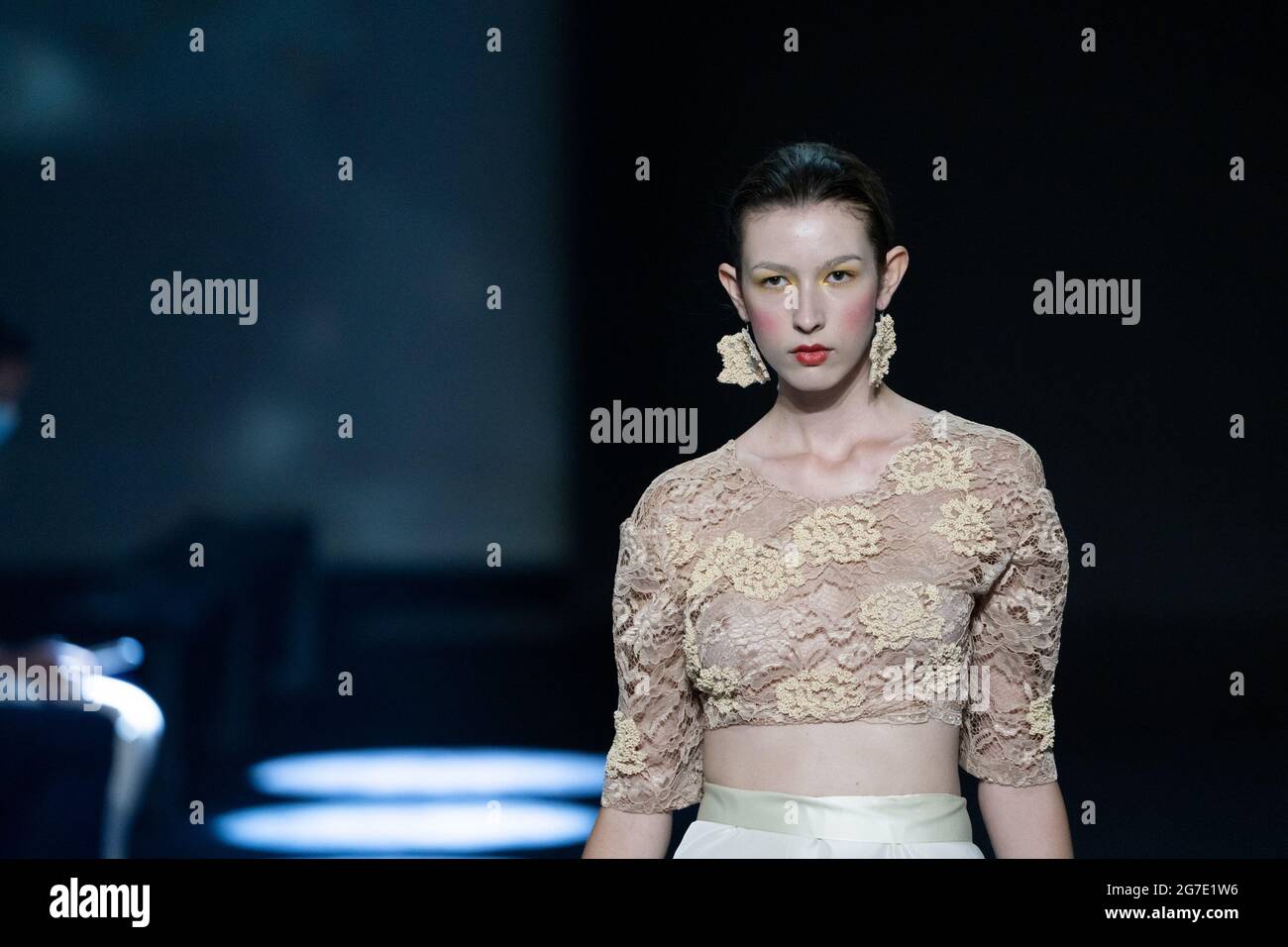 Roma - Models catwalk in Cinecittà Studios for AltaRoma 2021 Stock ...
