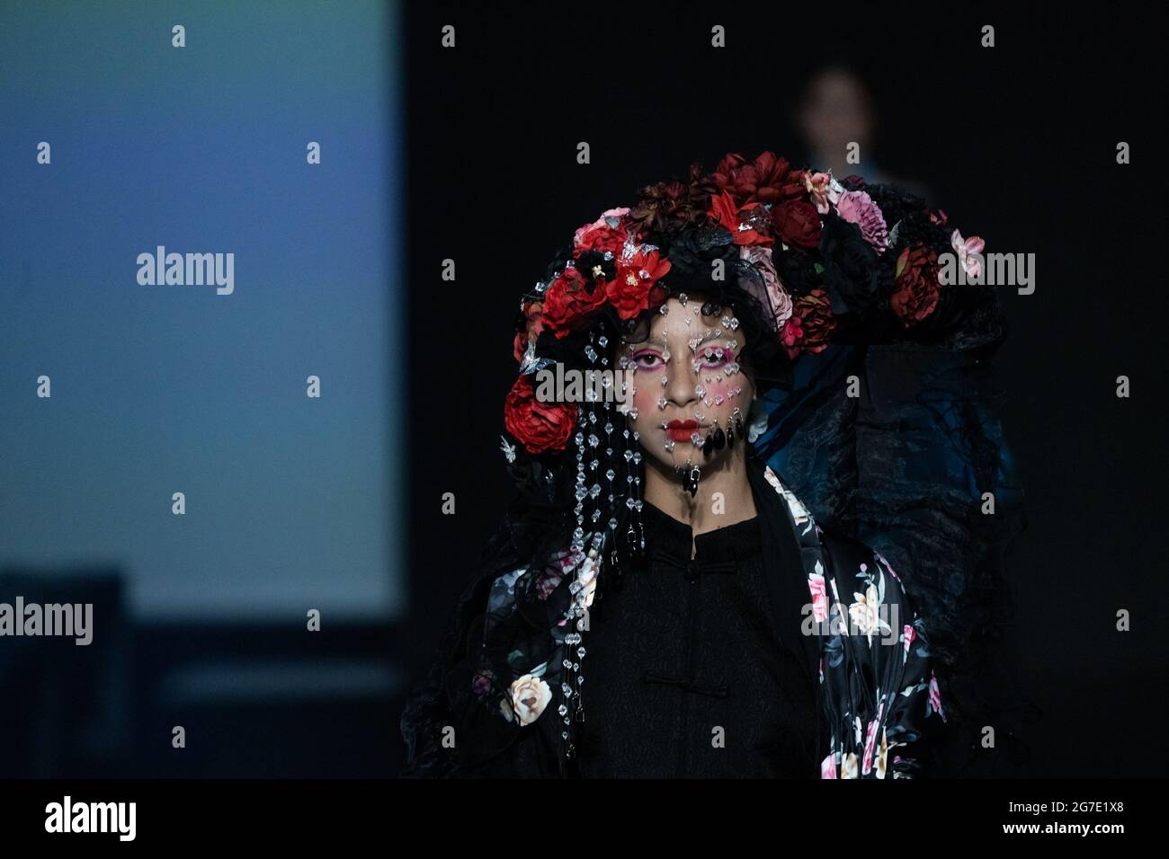 Roma - Models catwalk in Cinecittà Studios for AltaRoma 2021 Stock ...