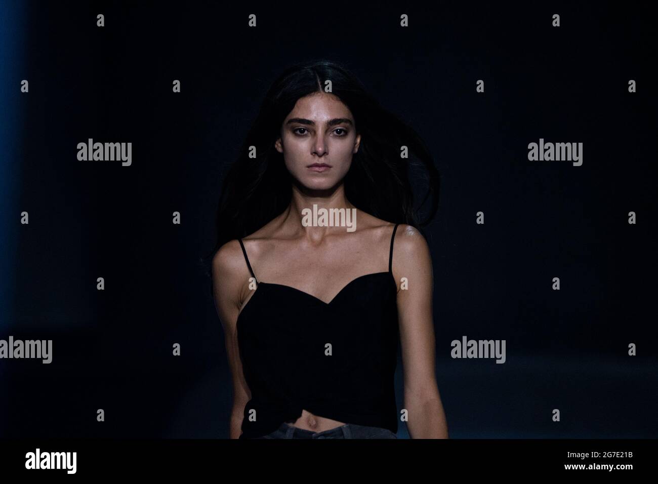 Roma - Models catwalk in Cinecittà Studios for AltaRoma 2021 Stock ...