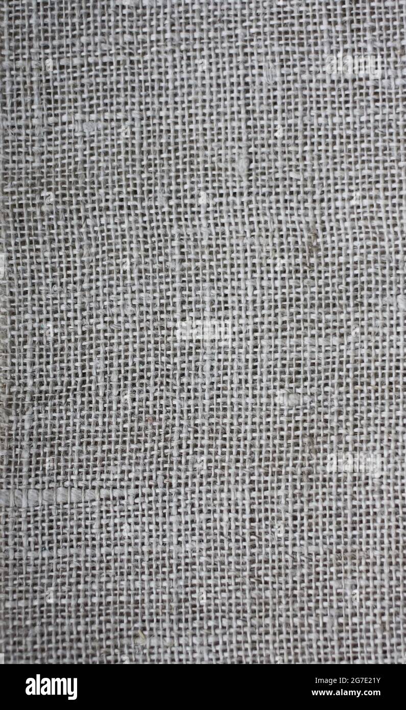 Natural rough gray linen texture. Fabric background Stock Photo - Alamy