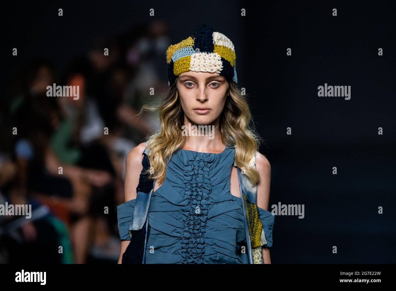 Roma - Models catwalk in Cinecittà Studios for AltaRoma 2021 Stock ...