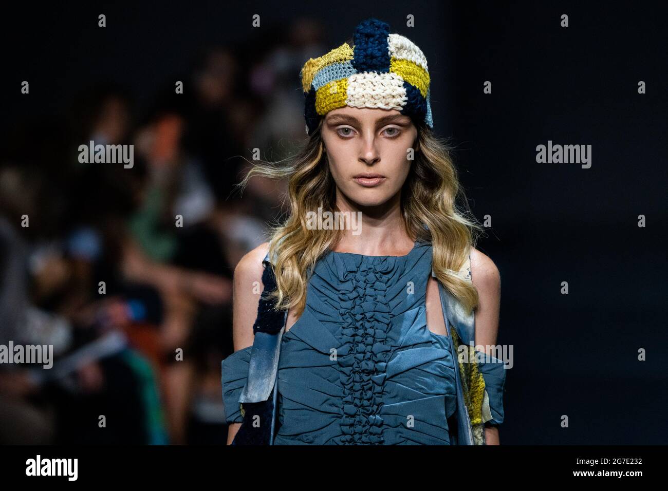 Roma - Models catwalk in Cinecittà Studios for AltaRoma 2021 Stock ...