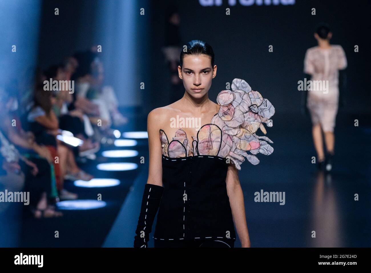 Roma - Models catwalk in Cinecittà Studios for AltaRoma 2021 Stock ...