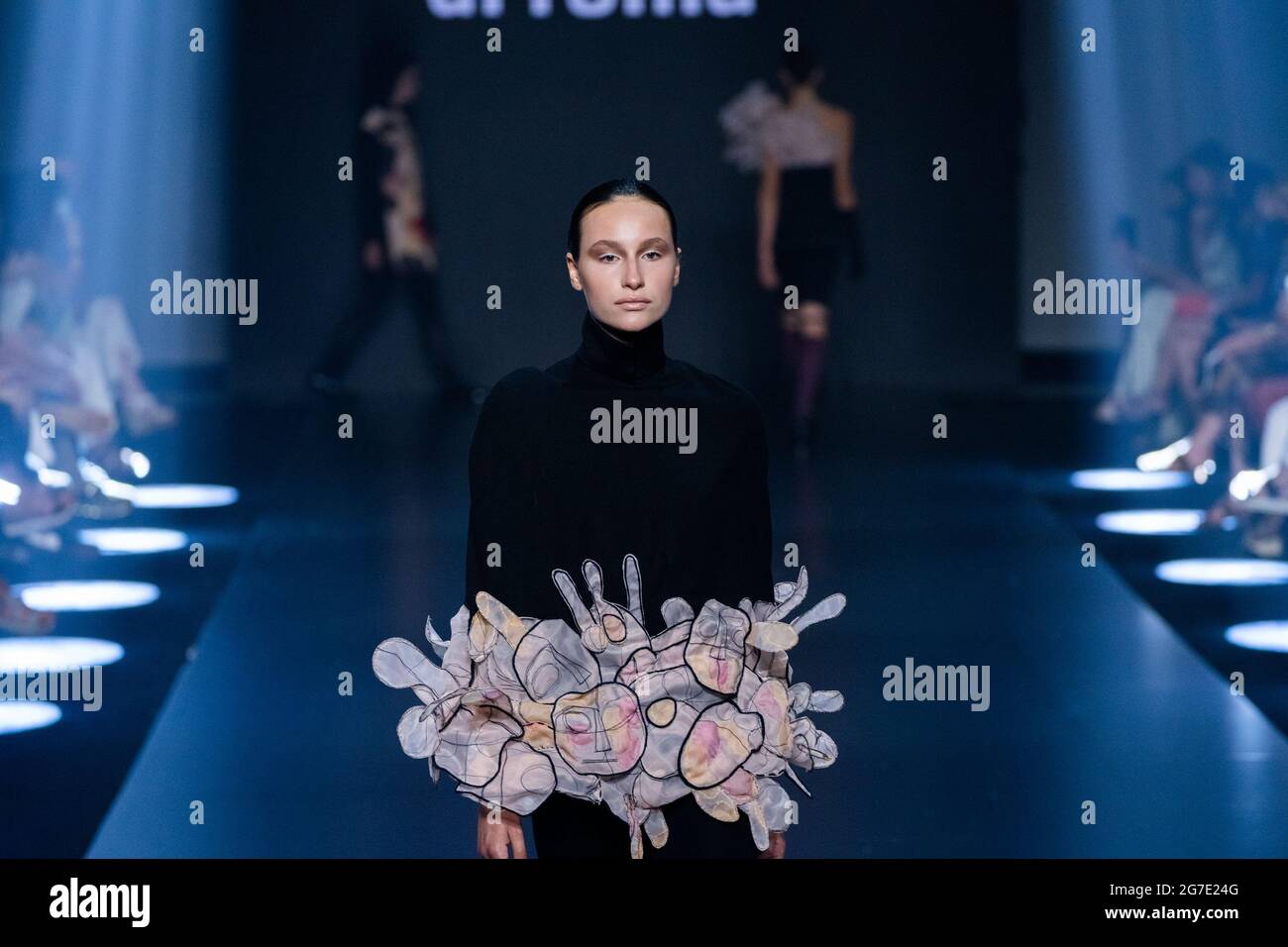 Roma - Models catwalk in Cinecittà Studios for AltaRoma 2021 Stock ...