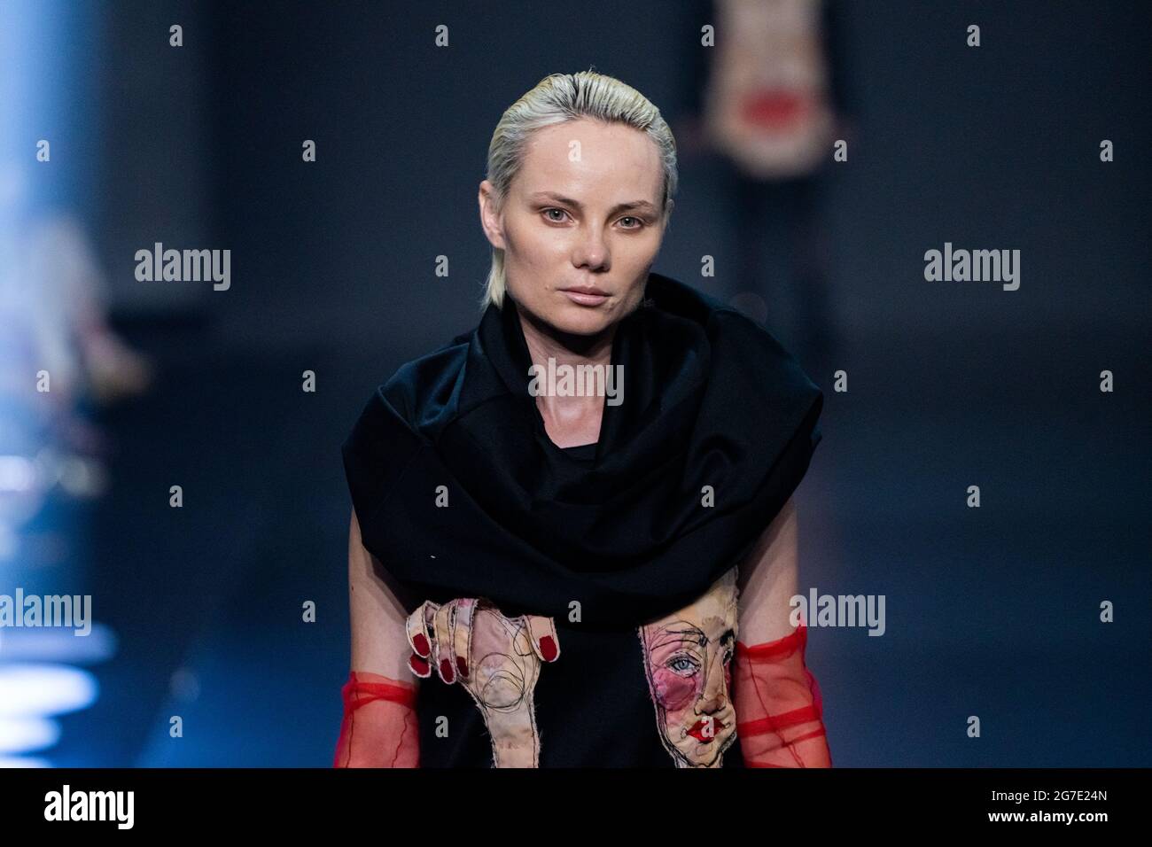 Roma - Models catwalk in Cinecittà Studios for AltaRoma 2021 Stock ...