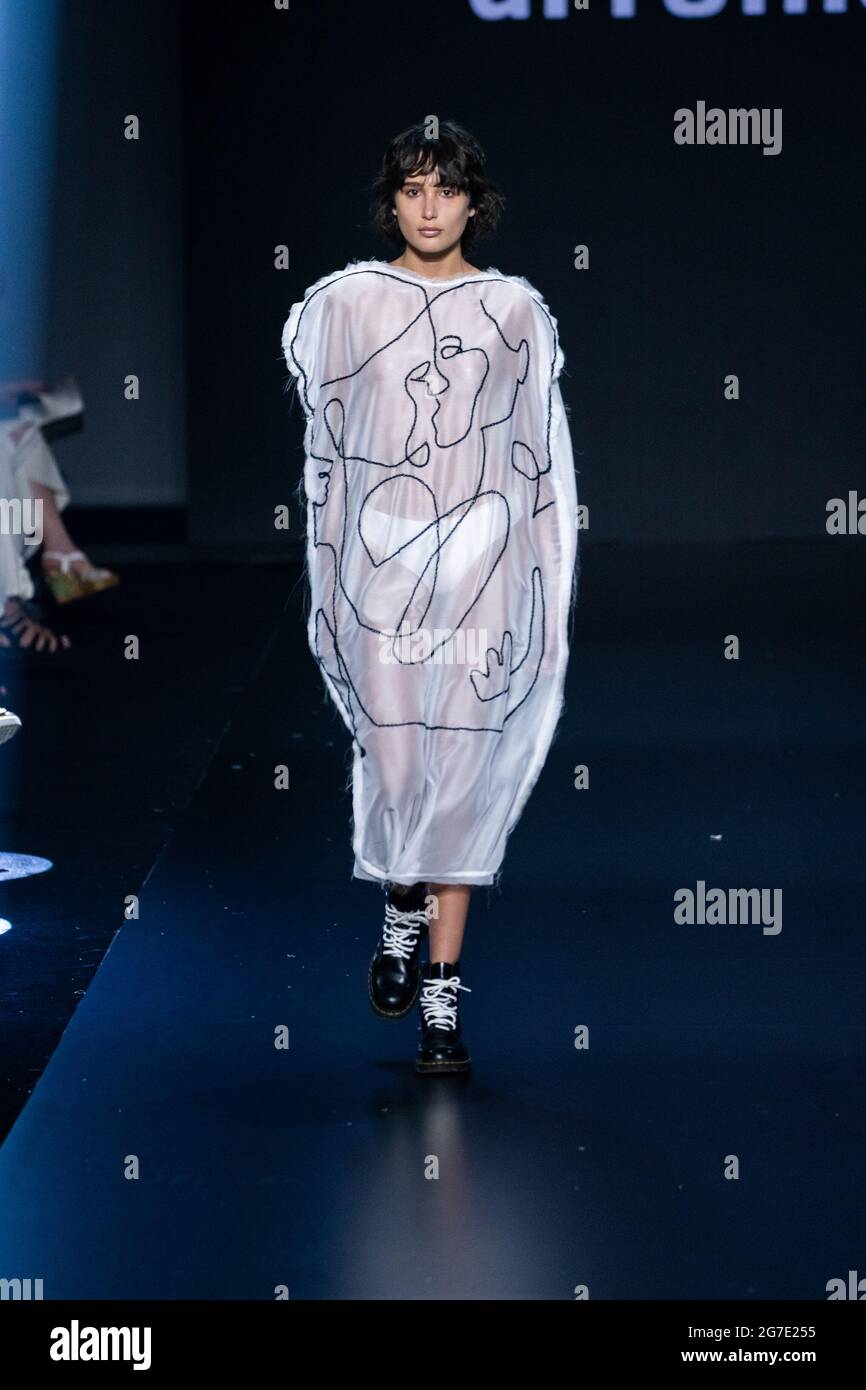 Roma - Models catwalk in Cinecittà Studios for AltaRoma 2021 Stock ...
