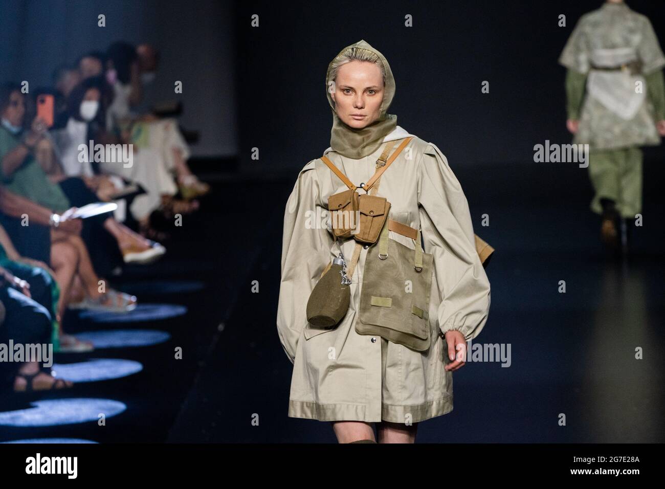 Roma - Models catwalk in Cinecittà Studios for AltaRoma 2021 Stock ...