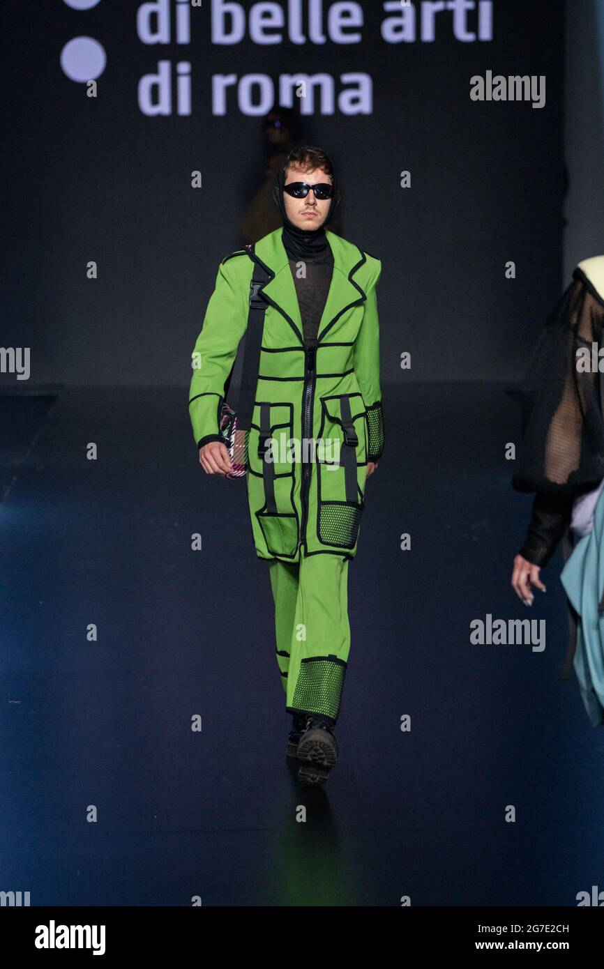 Roma - Models catwalk in Cinecittà Studios for AltaRoma 2021 Stock ...