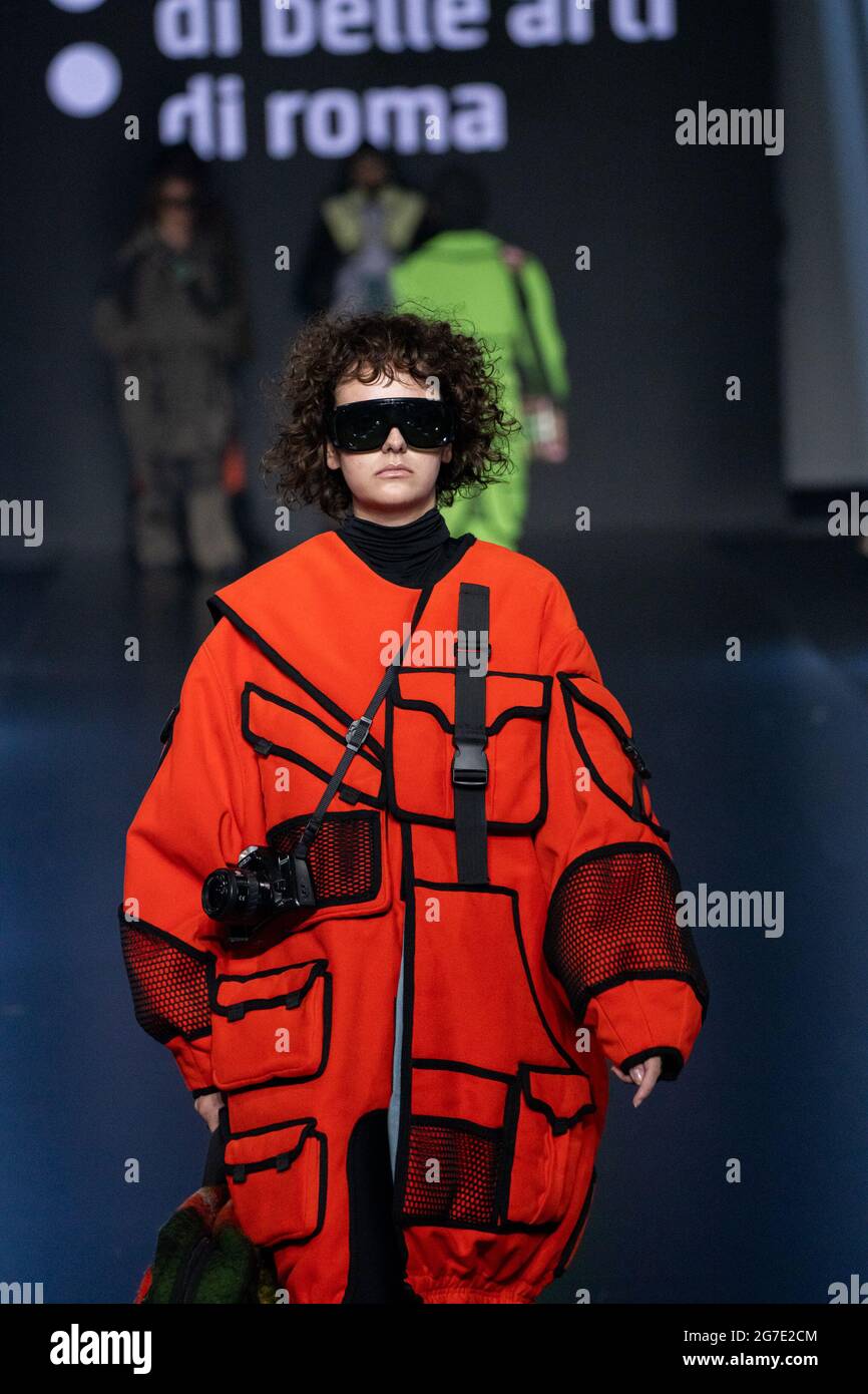 Roma - Models catwalk in Cinecittà Studios for AltaRoma 2021 Stock ...