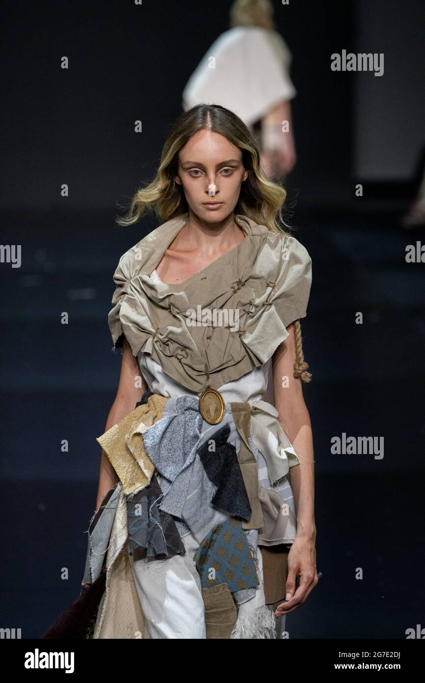 Roma - Models catwalk in Cinecittà Studios for AltaRoma 2021 Stock ...