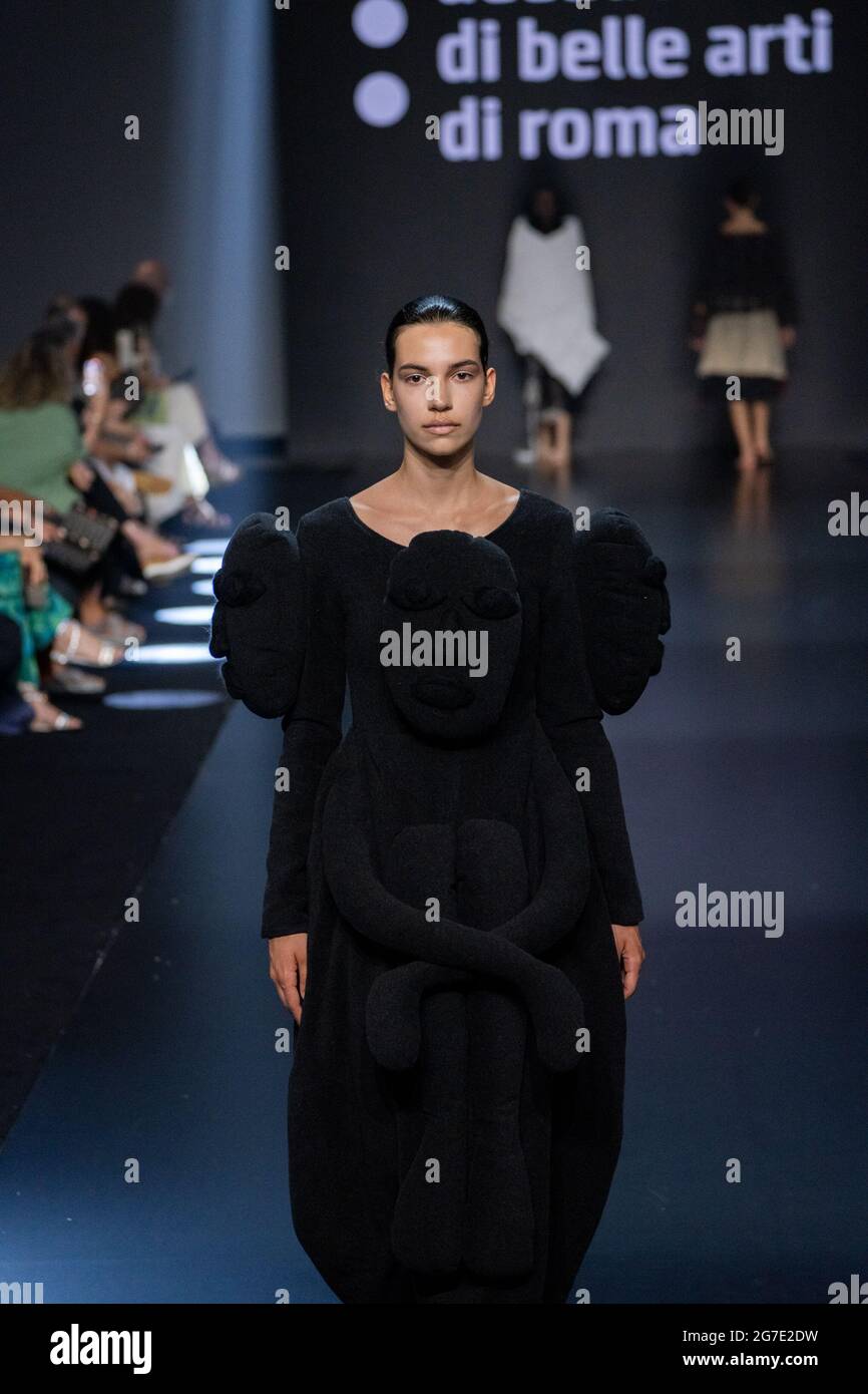 Roma - Models catwalk in Cinecittà Studios for AltaRoma 2021 Stock ...