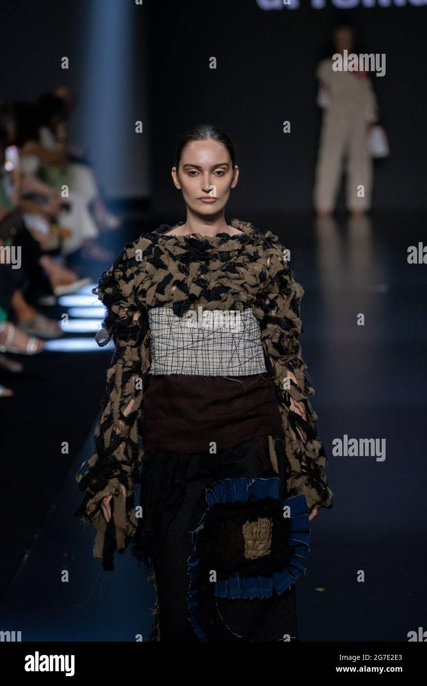 Roma - Models catwalk in Cinecittà Studios for AltaRoma 2021 Stock ...