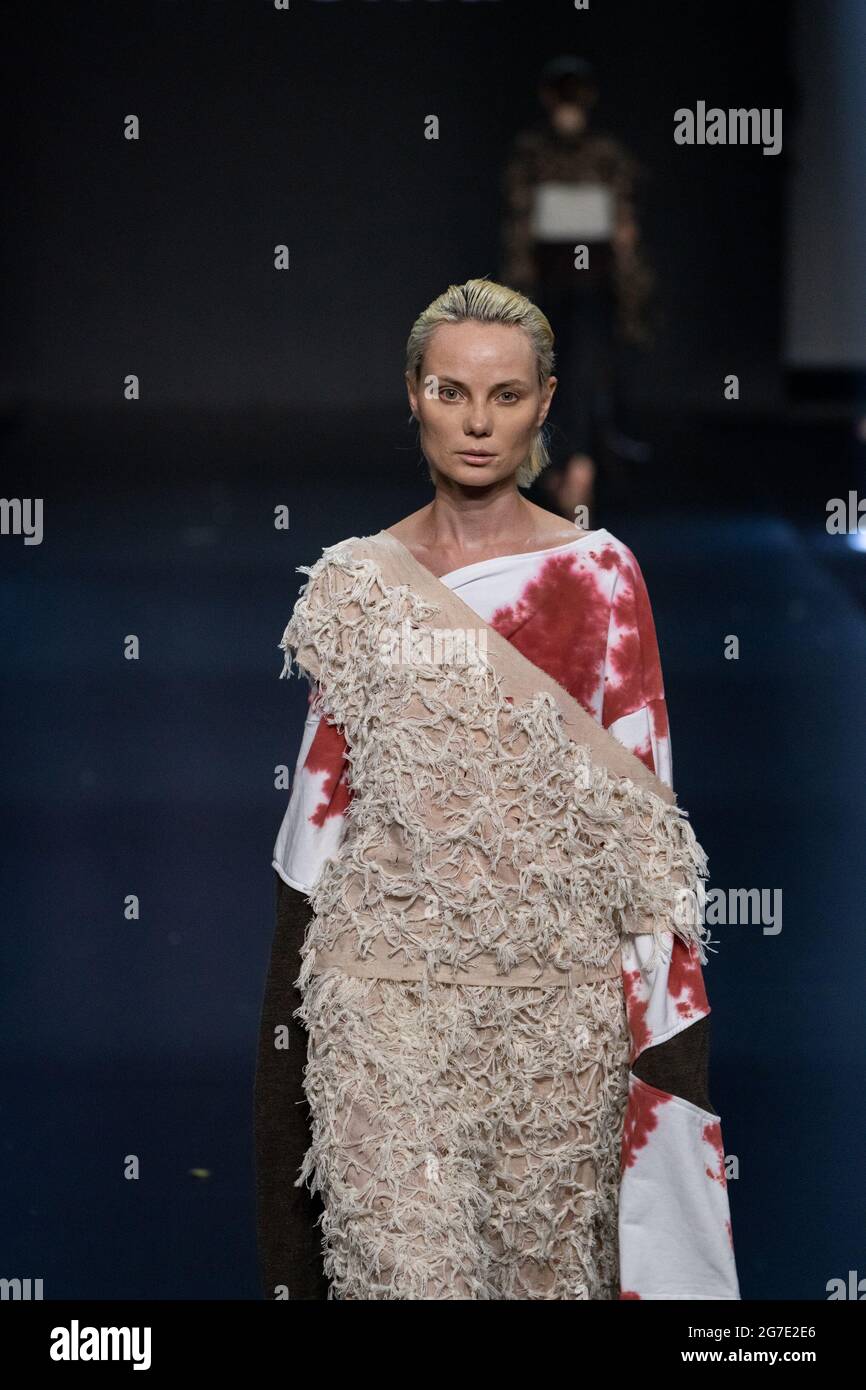 Roma - Models catwalk in Cinecittà Studios for AltaRoma 2021 Stock ...