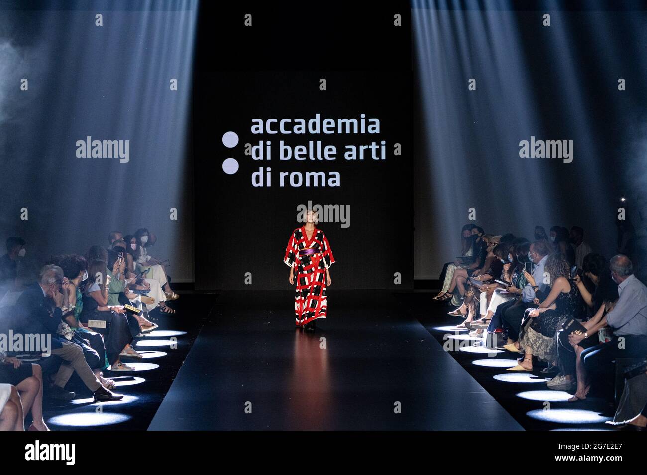 Roma - Models catwalk in Cinecittà Studios for AltaRoma 2021 Stock ...