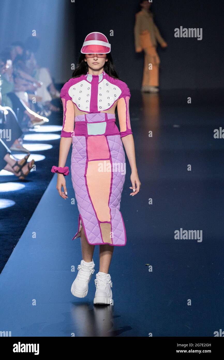 Roma - Models catwalk in Cinecittà Studios for AltaRoma 2021 Stock ...