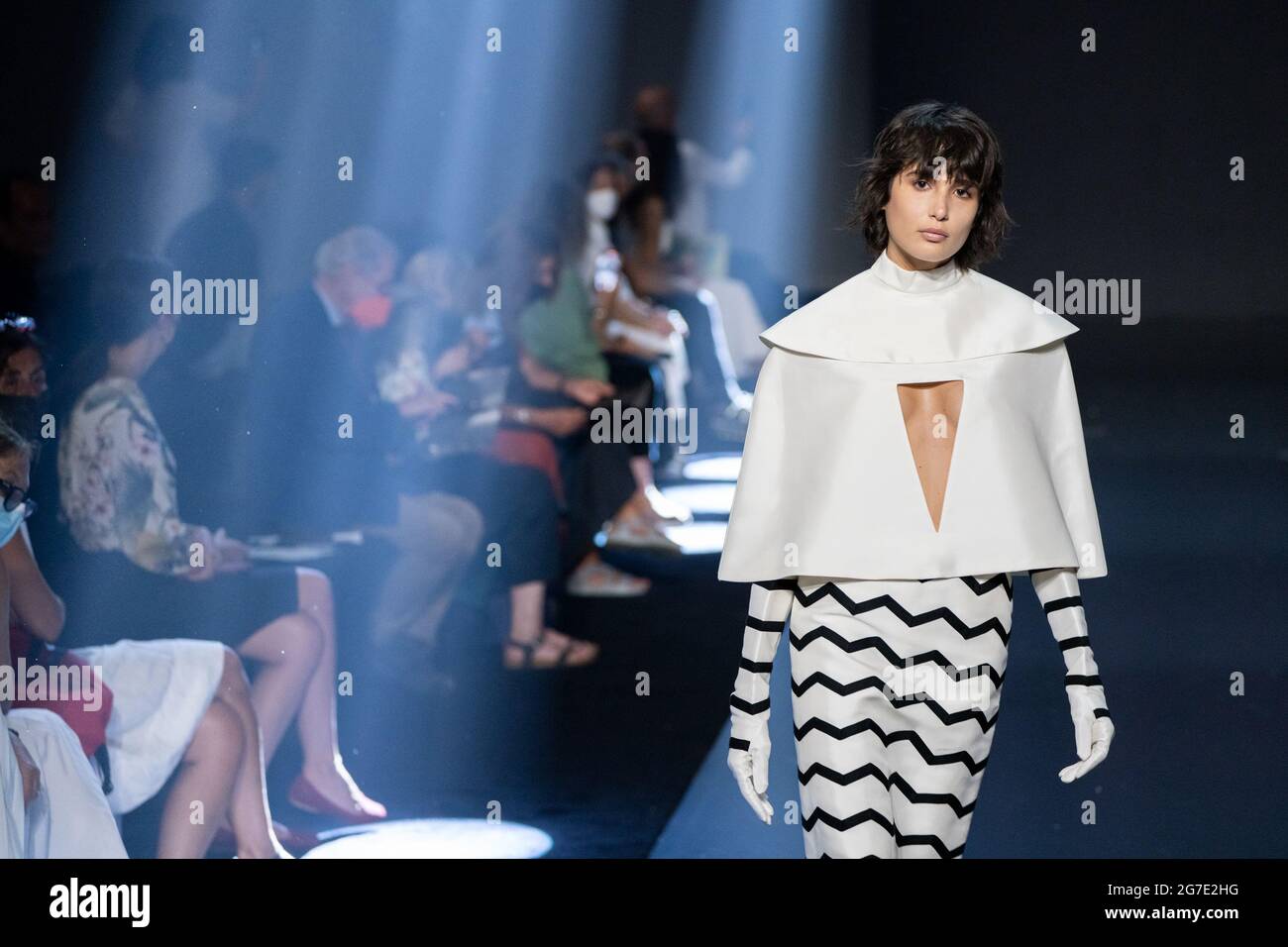 Roma - Models catwalk in Cinecittà Studios for AltaRoma 2021 Stock ...