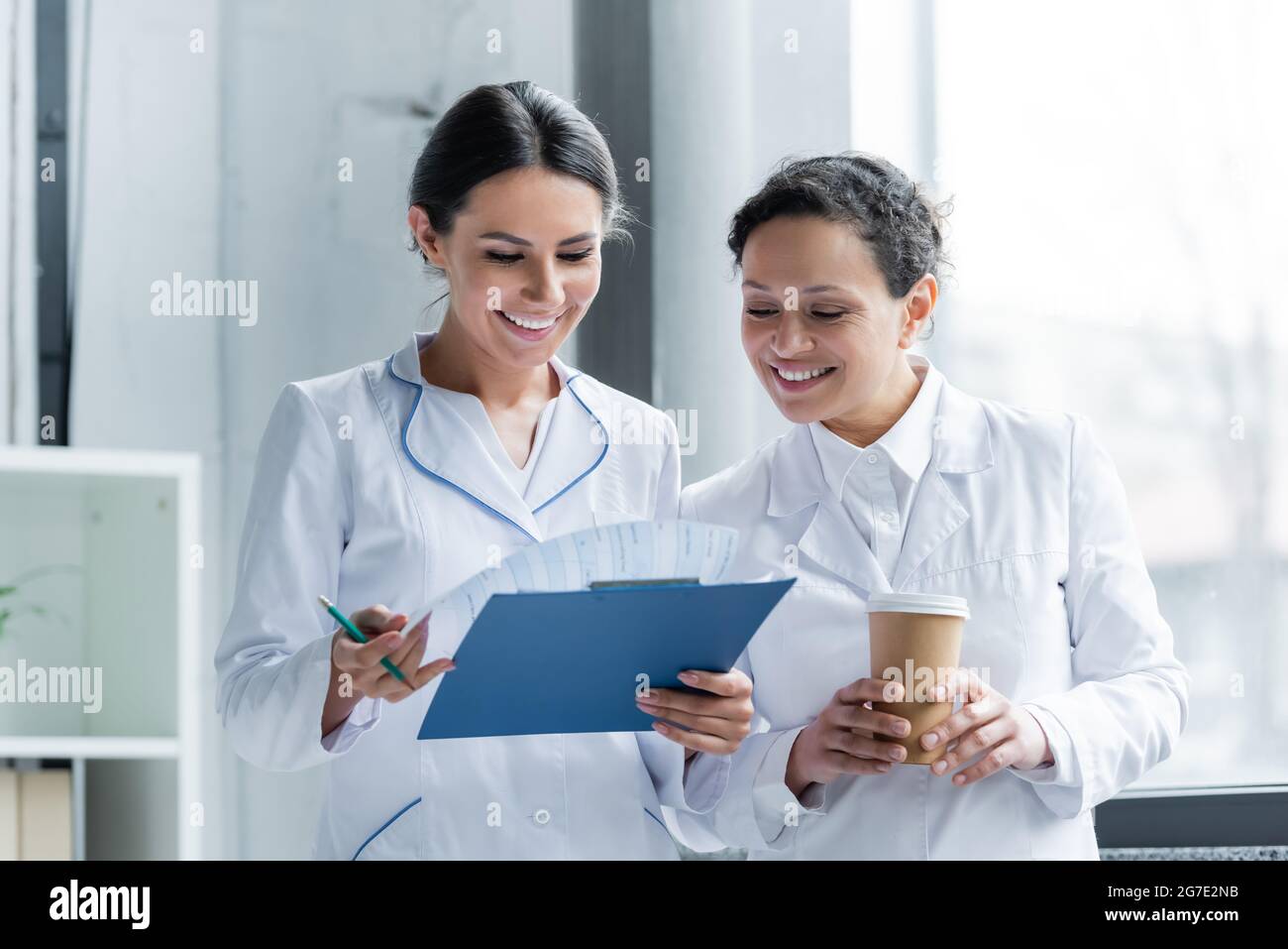 Happy doctors coffee hi-res stock photography and images - Alamy