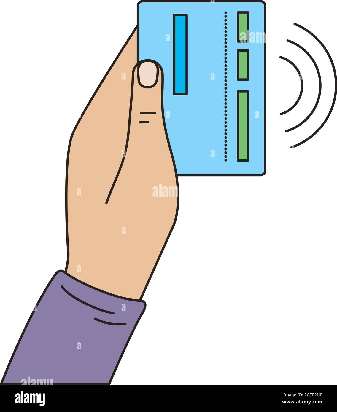hand with debit card financial device Stock Vector Image & Art - Alamy
