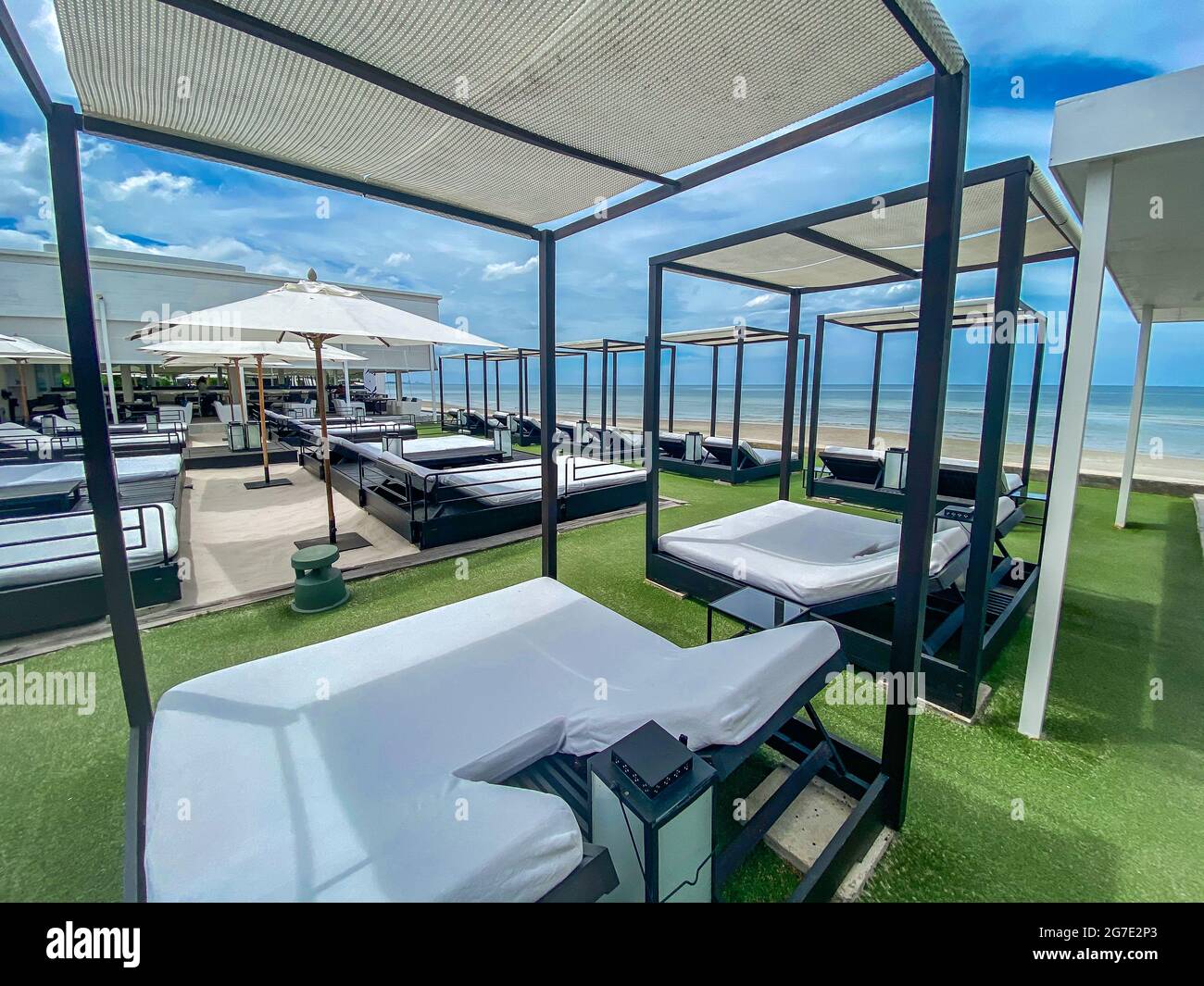 Cha Am Beach in Phetchaburi, Thailand Stock Photo - Alamy