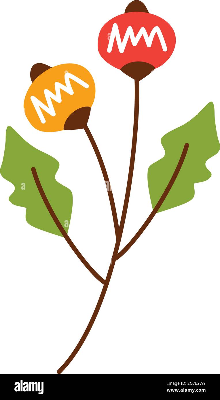 flowers autumn season nature icon Stock Vector Image & Art - Alamy