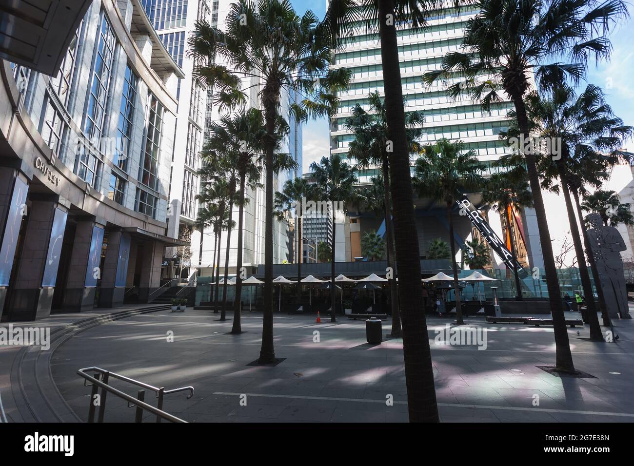 Entrance to Chifley Tower, Sydney during the Covid-19 Lockdowns, Sydney ...