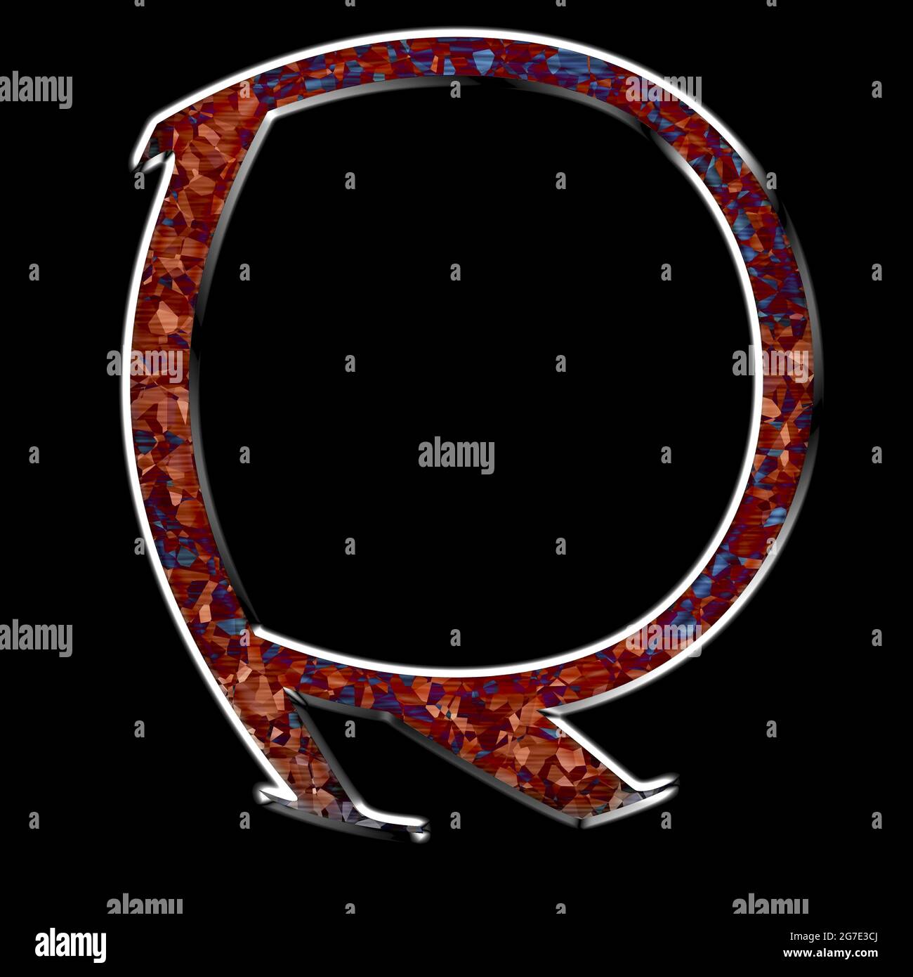 Monogram with uppercase character R coloured spangle Stock Photo - Alamy