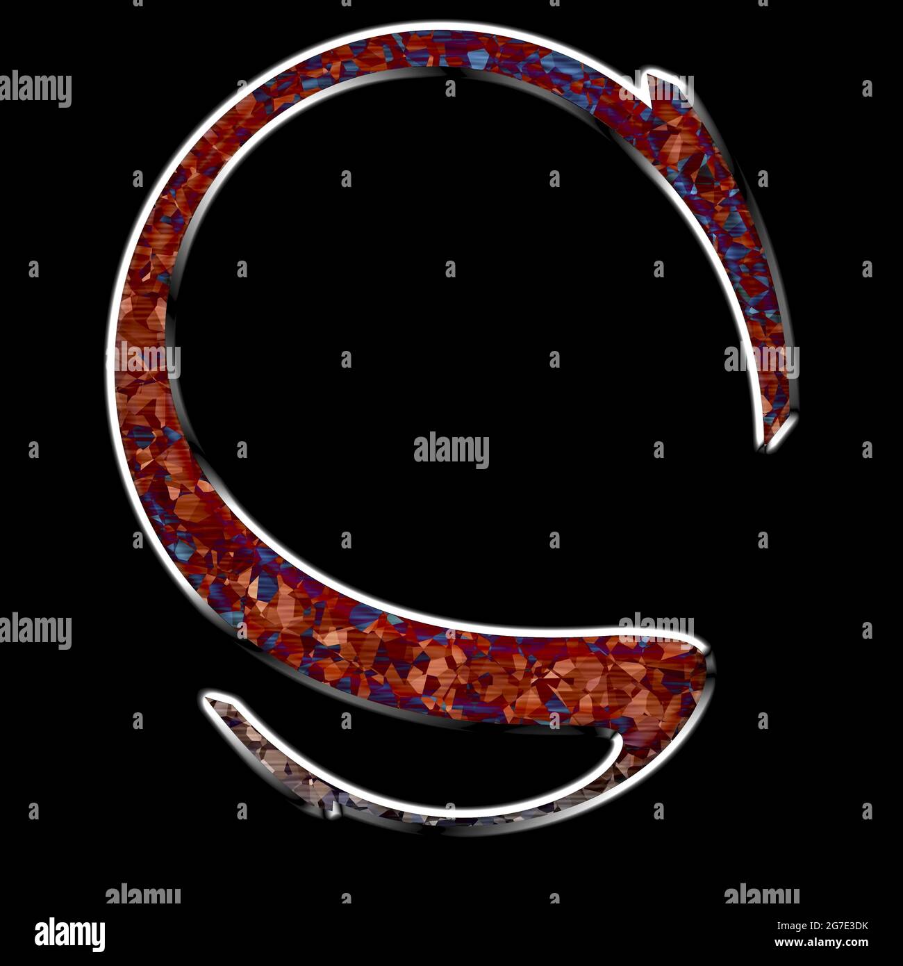 Monogram with uppercase character S coloured spangle Stock Photo - Alamy