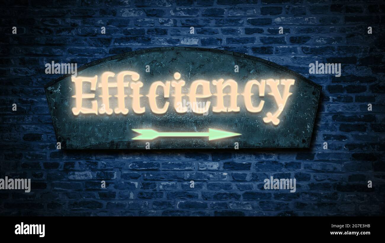 Street Sign the Direction Way to Efficiency Stock Photo - Alamy