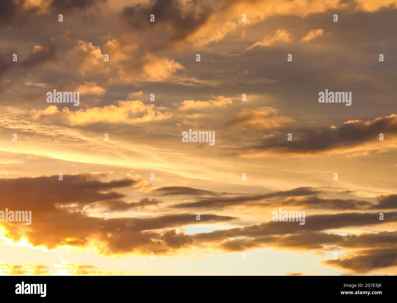 Sunset sky background. Beautiful summer landscape in countryside Stock ...