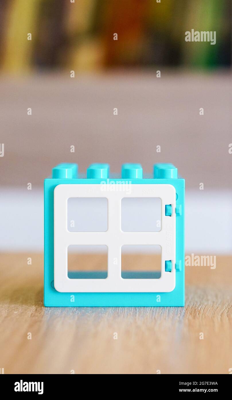 POZNAN, POLAND - May 23, 2016: A selective closeup of the Lego Duplo ...