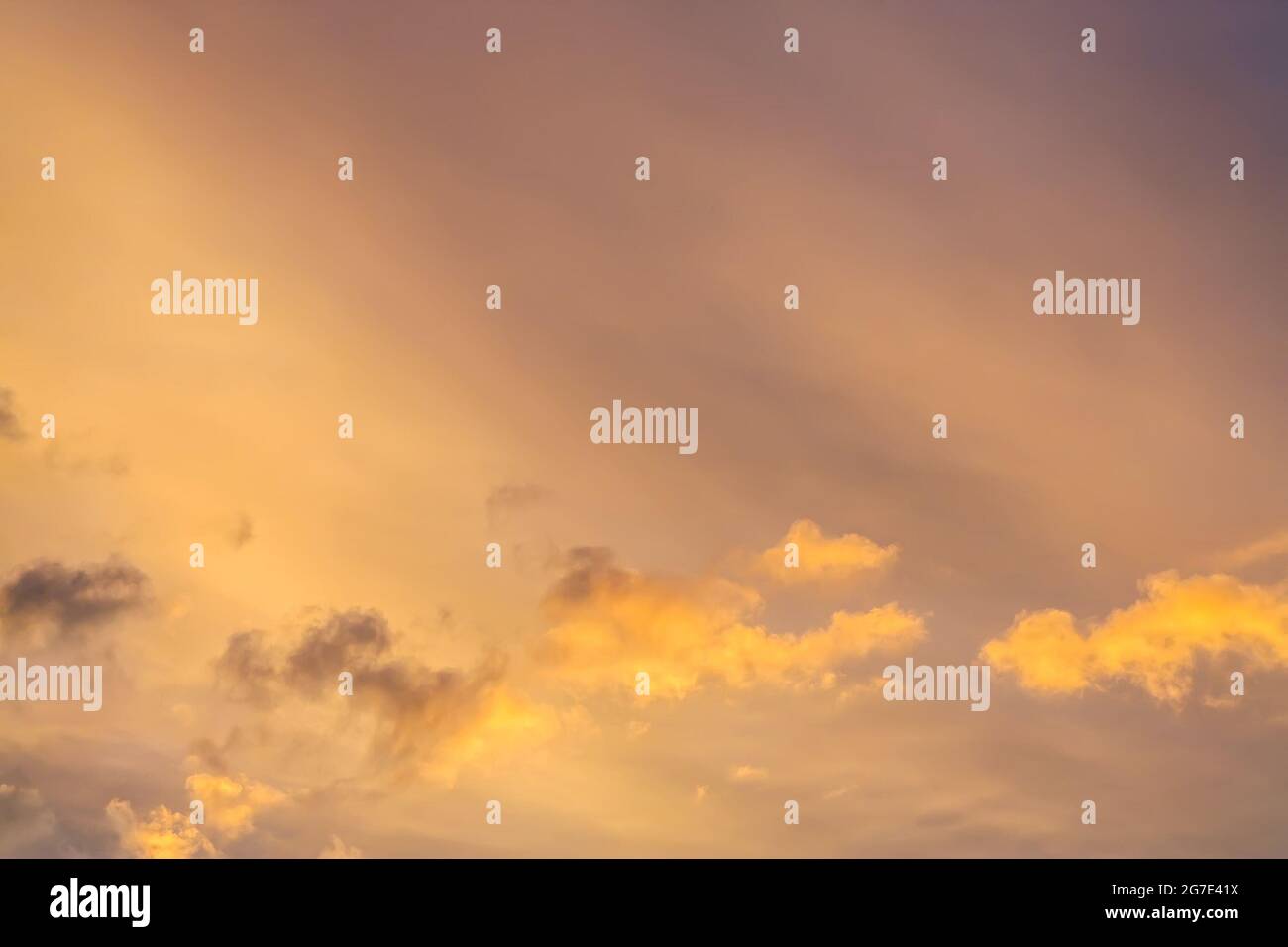 Sunset sky background. Beautiful summer landscape in countryside Stock ...