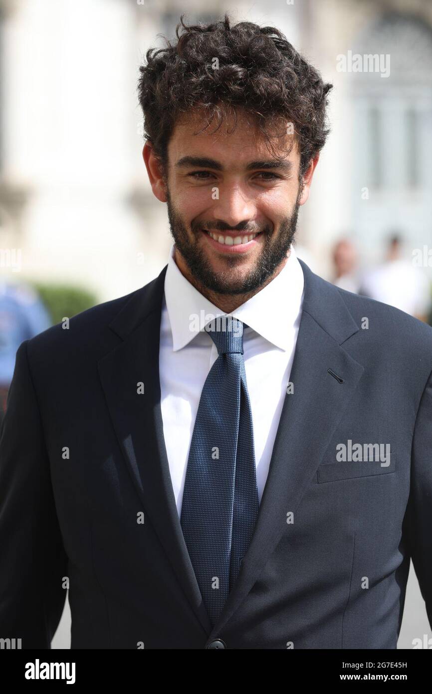 Matteo Berrettini and the “Azzurri” European Champions receiving at ...