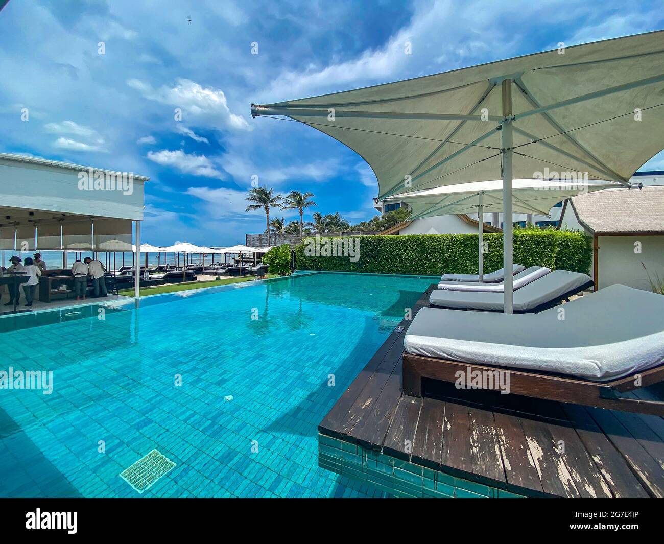 Cha Am Beach in Phetchaburi, Thailand Stock Photo - Alamy