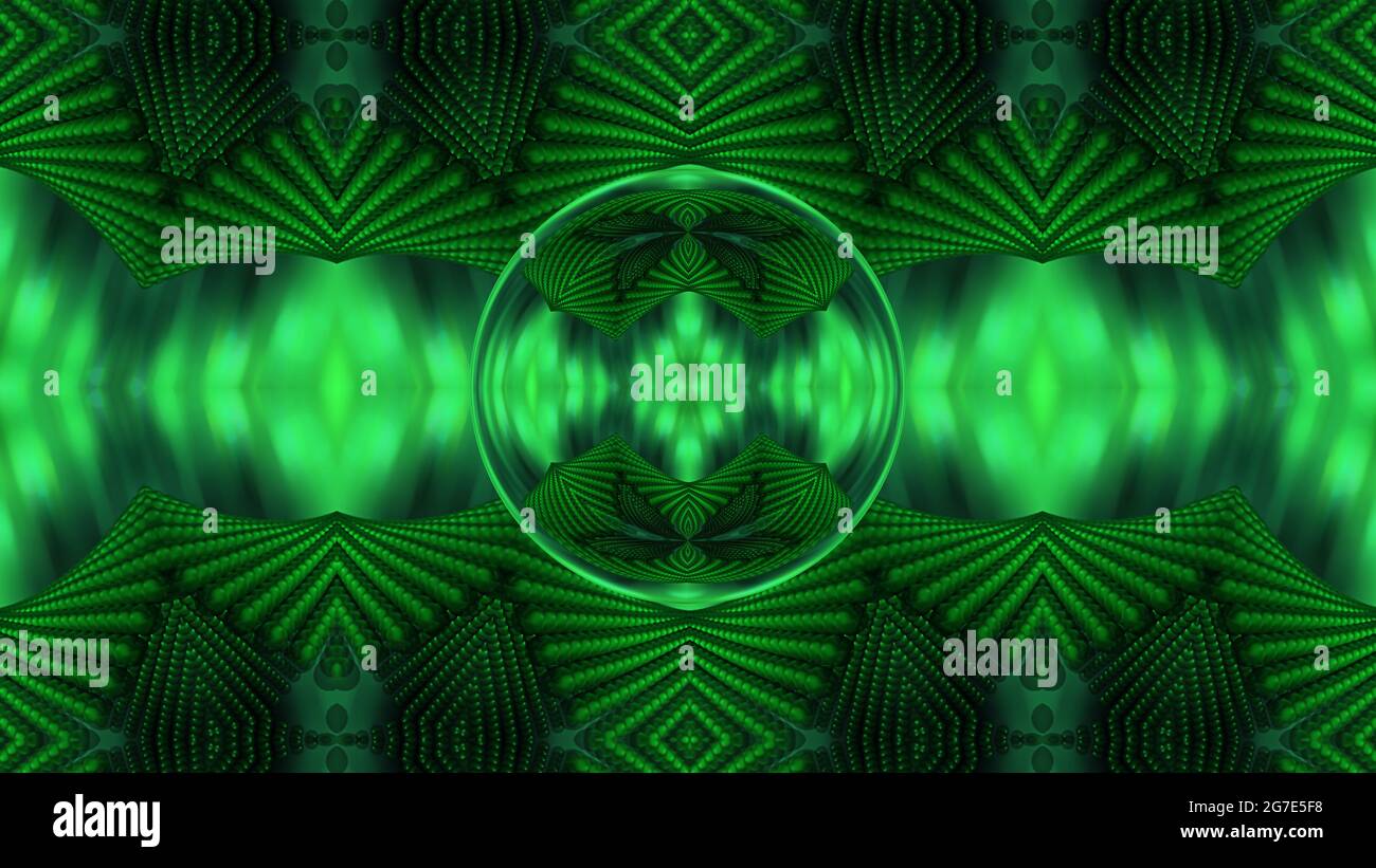 Beautiful neon textured green background with an ornament Stock Photo ...