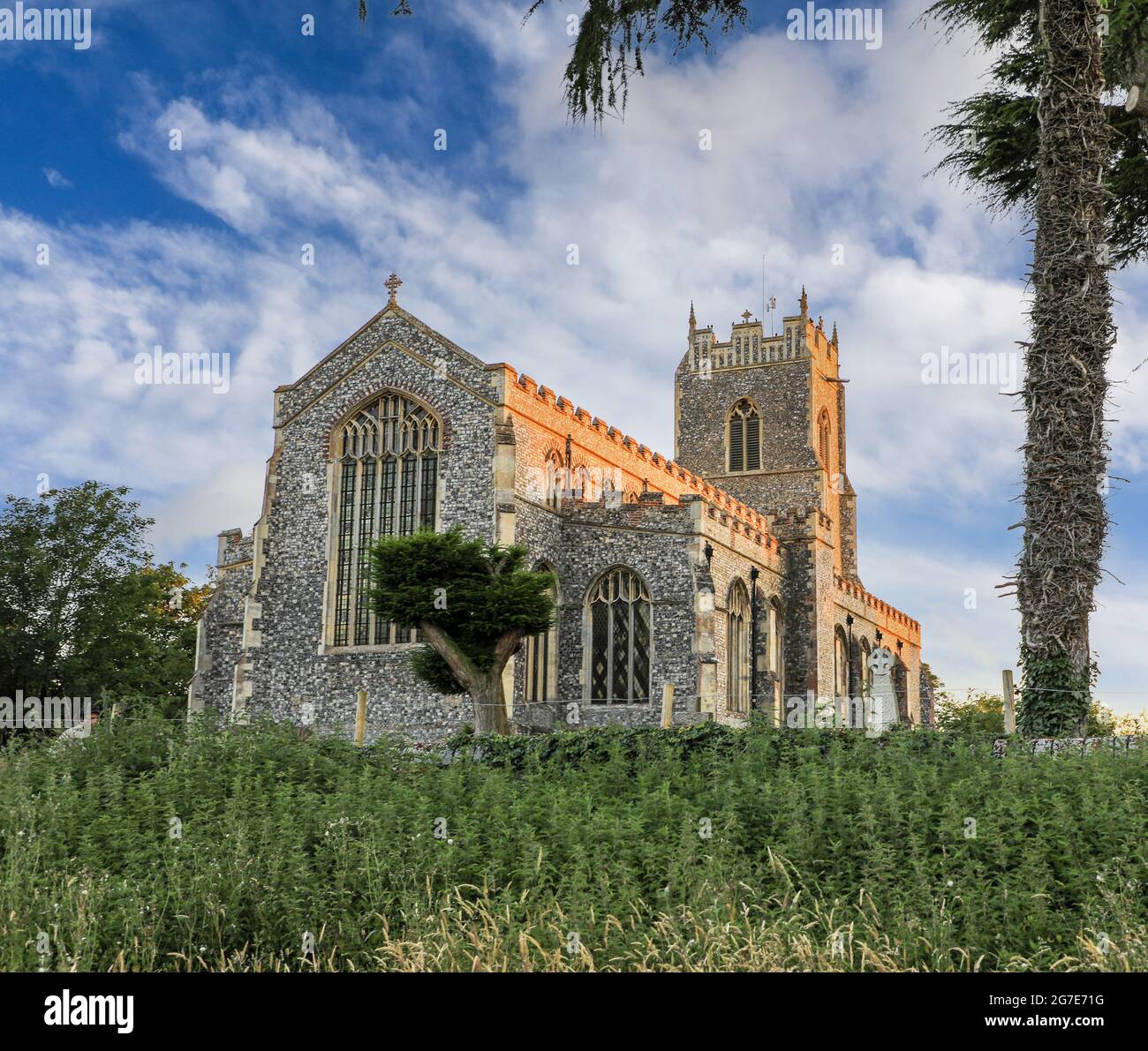 The Holy Trinity church in the village of Loddon, Norfolk, England, UK ...