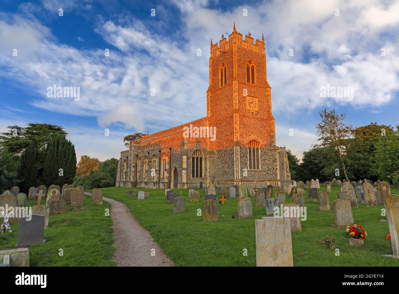 The Holy Trinity church in the village of Loddon, Norfolk, England, UK ...