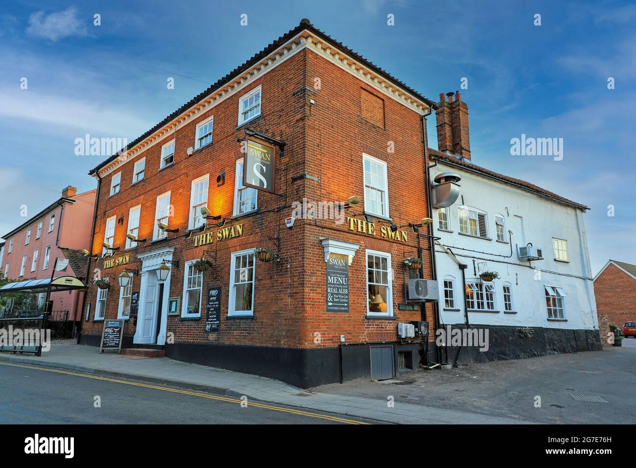 The Swan pub, inn, or public house in the village of Loddon, Norfolk ...