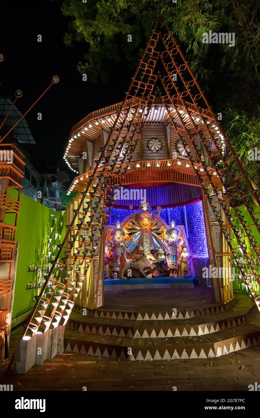 Durga puja pandal interior hi-res stock photography and images - Alamy